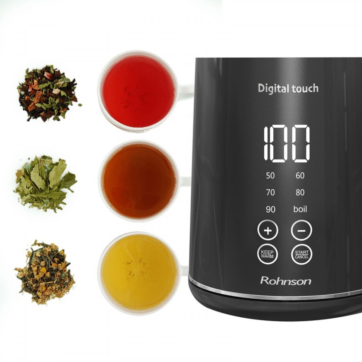 Ceainic Kettle Rohnson R-7600 Digital Touch | Aeriumshop.ro
